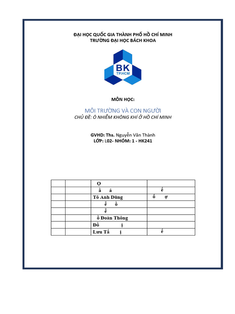 BTN1 Nhom1 TranHaiDuy OnhiemkhongkhiHCM | PDF