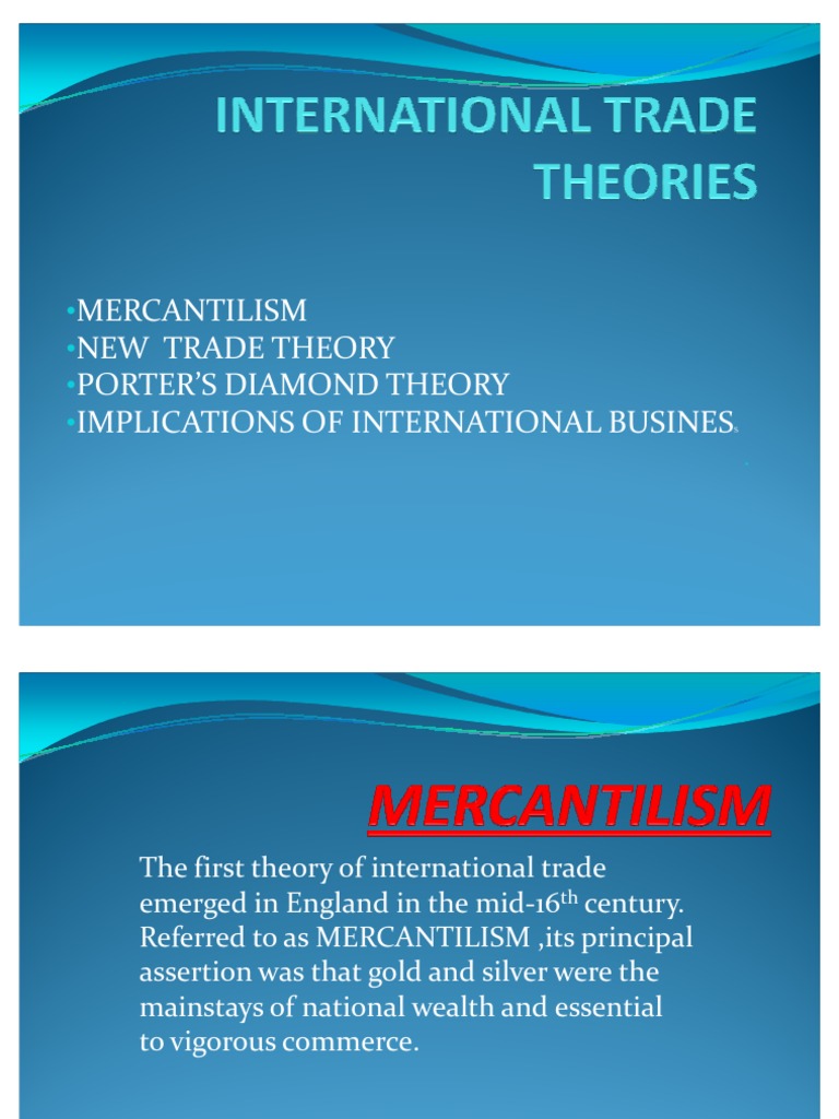 International Trade Theories | PDF | Economies Of Scale | Economics