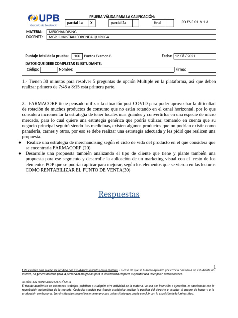 0921 Primer Parcial | PDF