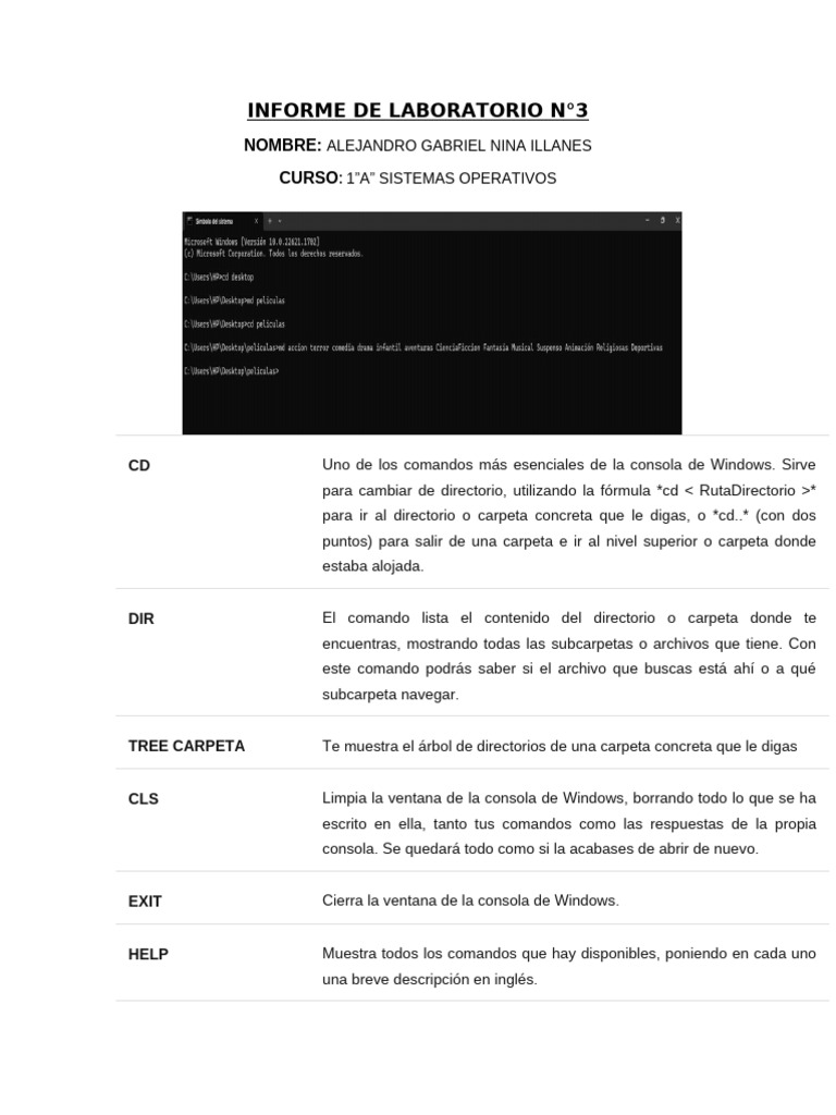 Comandos Esenciales de Windows CMD | PDF | Archivo de computadora ...