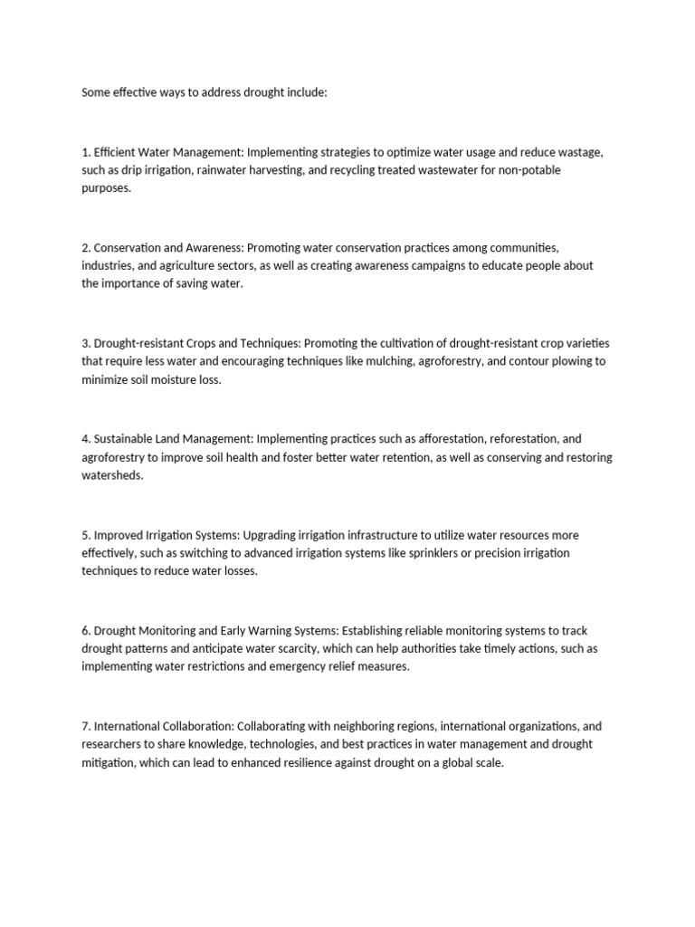 Effective Drought Mitigation Strategies | PDF | Drought | Water Scarcity