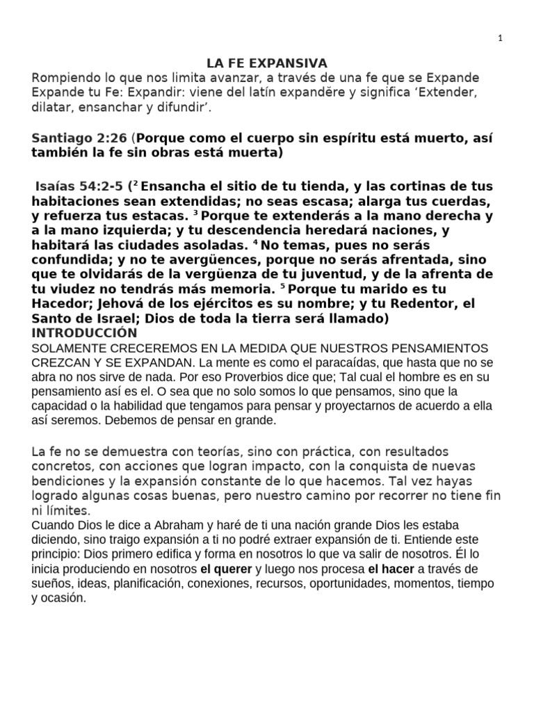 Expande tu Fe y Rompe Límites | PDF | Fe | Dios
