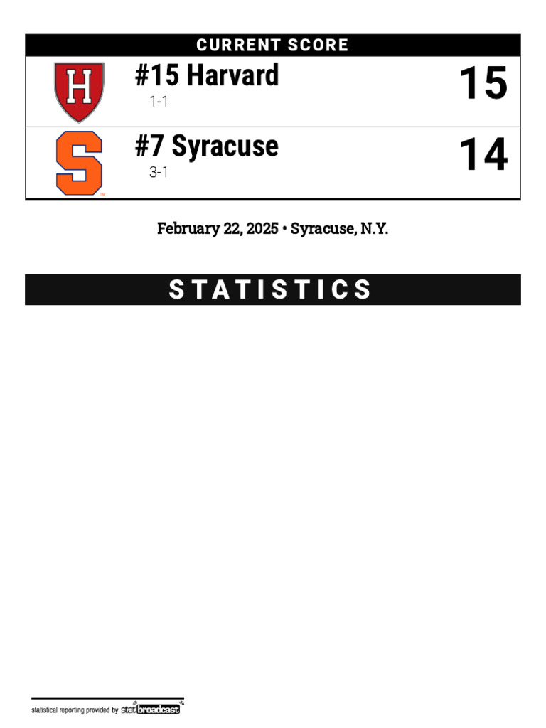 SU_Harvard_box | PDF | Ball Games | Team Sports