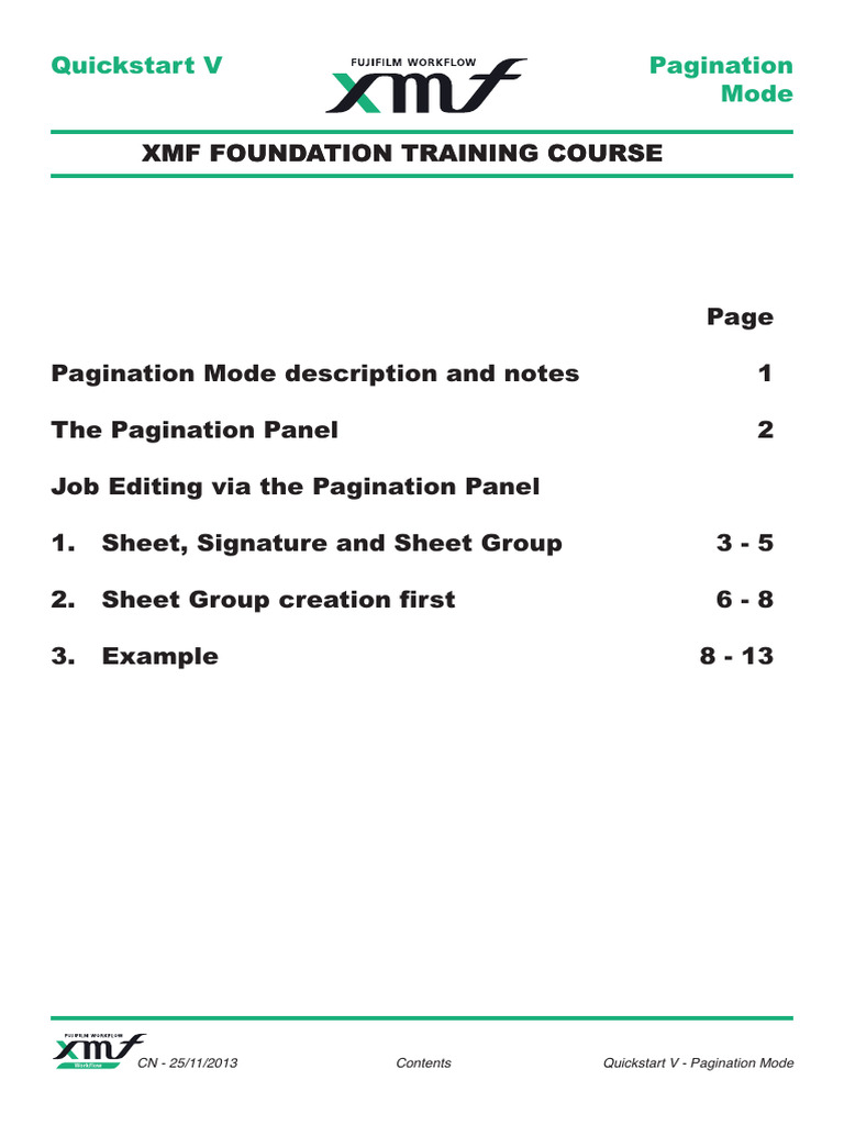 XMF QS - V - Pagination - Mode - V5.5B | PDF | Computing | Software