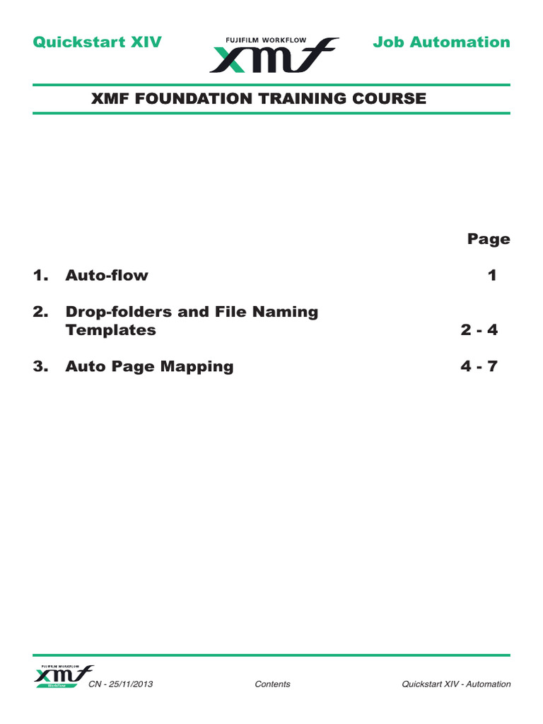 XMF Job Automation Training Guide | PDF | Computer File | Filename