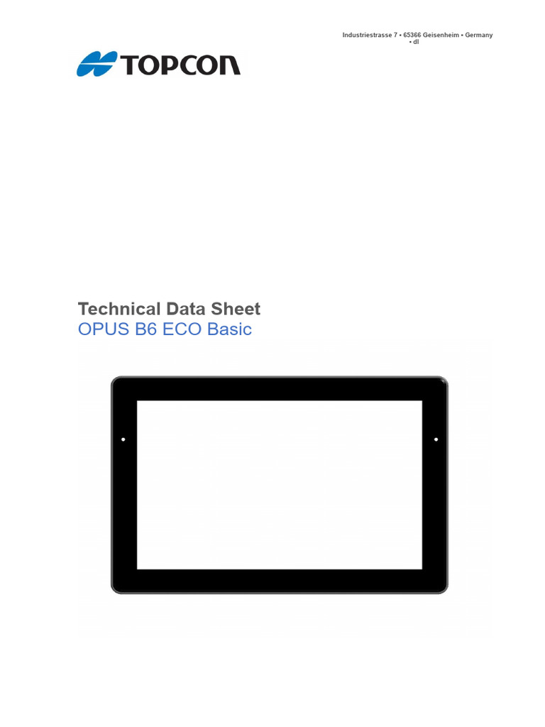 Tds Opus B6eb | PDF | Electromagnetic Compatibility | Electrical Connector