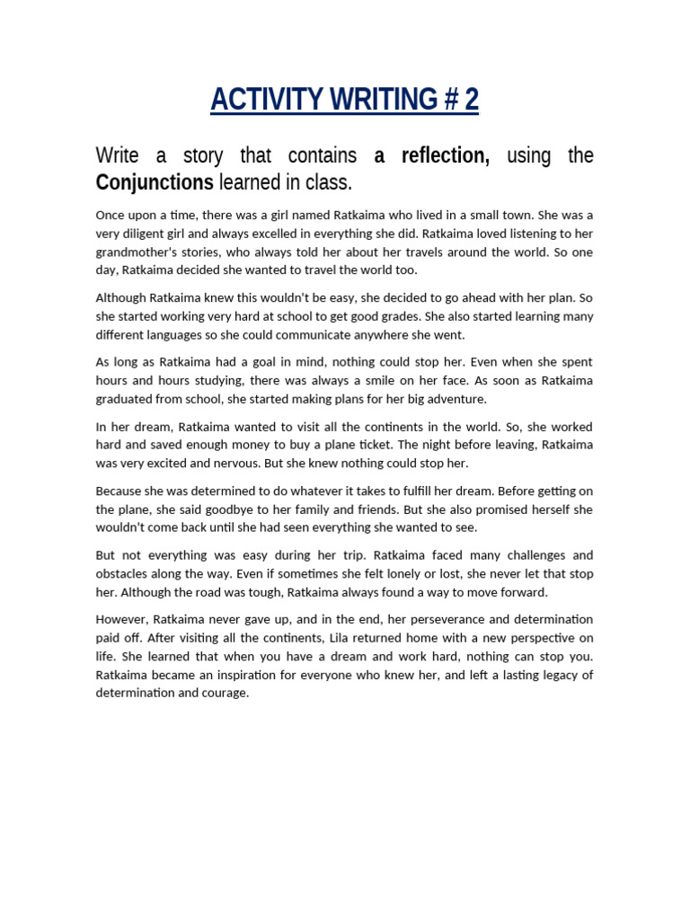 Activity Writing 2 | PDF