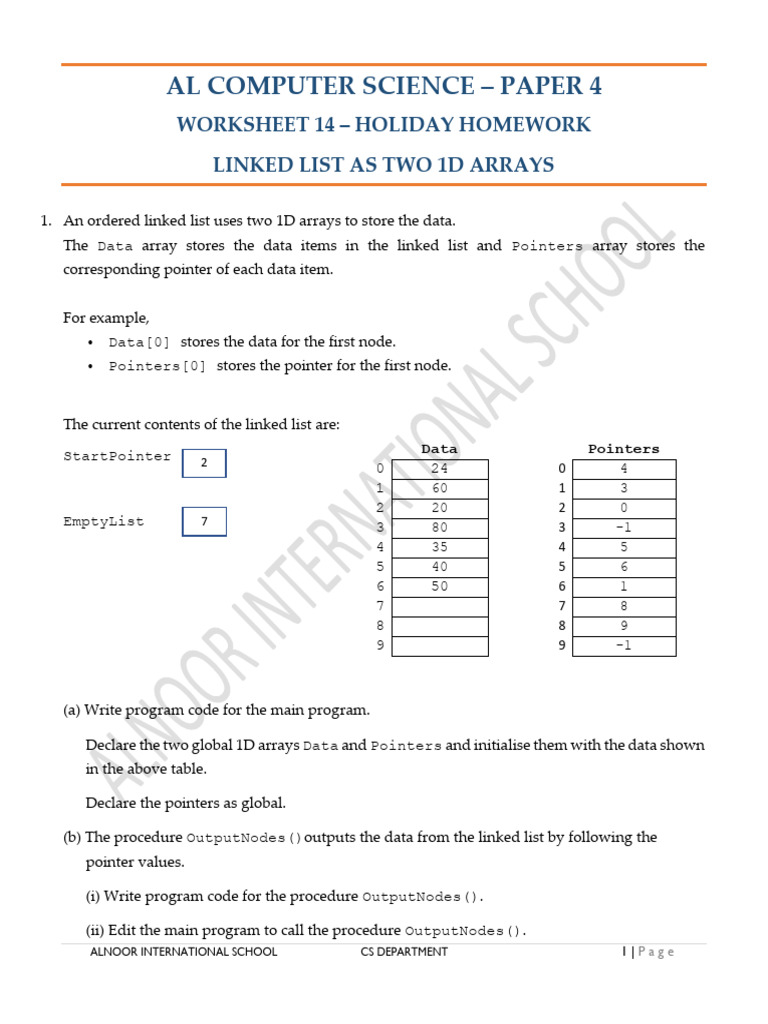 Linked List Operations with Arrays | PDF | Pointer (Computer ...