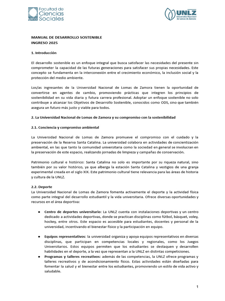 Manual de Desarrollo Sostenible 2025 | PDF | Sustentabilidad | Desarrollo sostenible