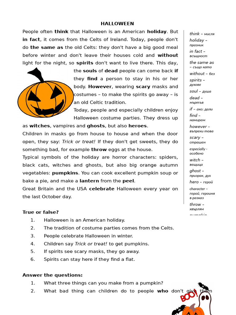 Halloween Present-Simple 2012 | PDF | Halloween | Trick Or Treating
