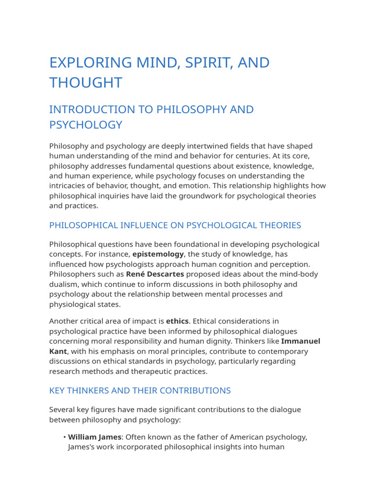 Mind, Spirit, and Psychology Insights | PDF | Mind | Psychology