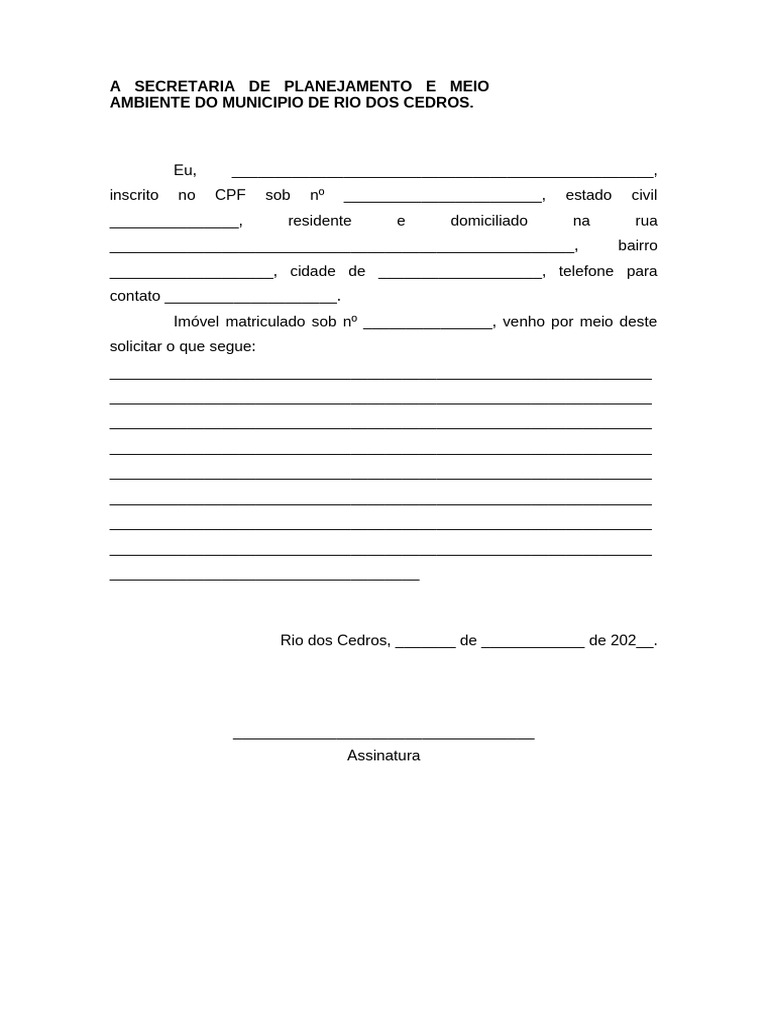 Modelo - Requerimento Simples | PDF