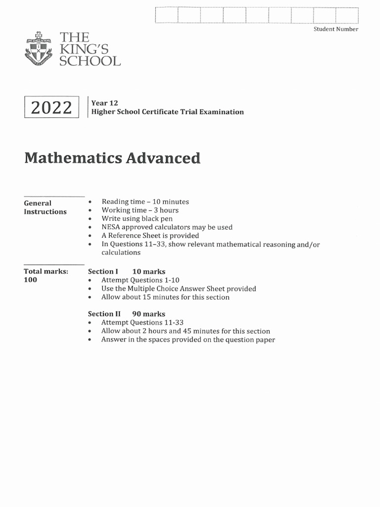 2022 Kings Adv Trial With Sol'ns | PDF