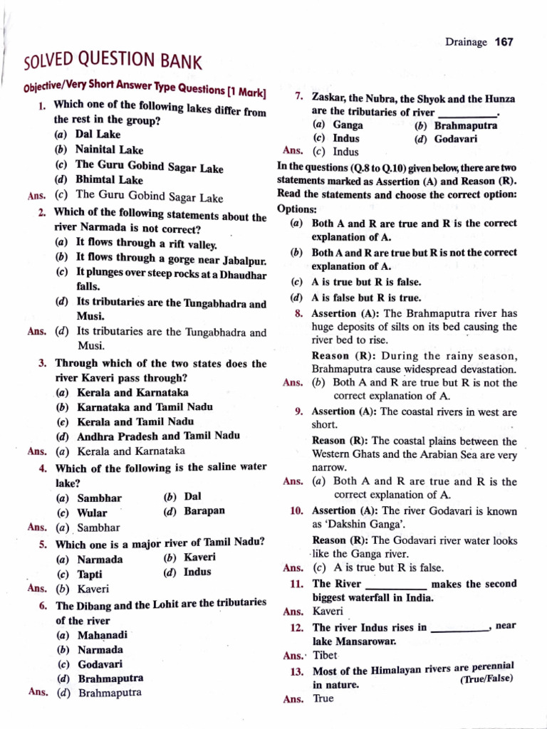 Indian Rivers and Drainage System Quiz | PDF | Himalayas | Indus River