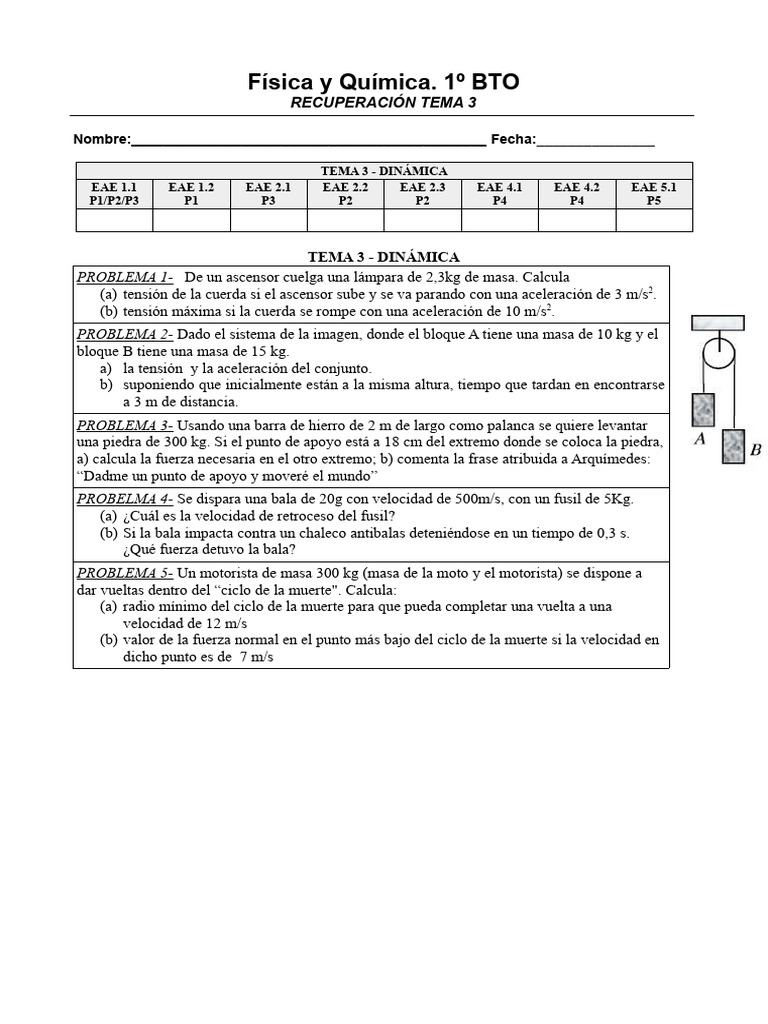 Recuperación Tema 3-4 | PDF | Mecánica | Ingeniería mecánica