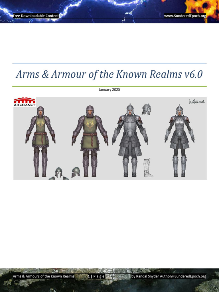 Known Realms-Arms & Armour 6.0 | PDF | Armour | Military Personal Equipment