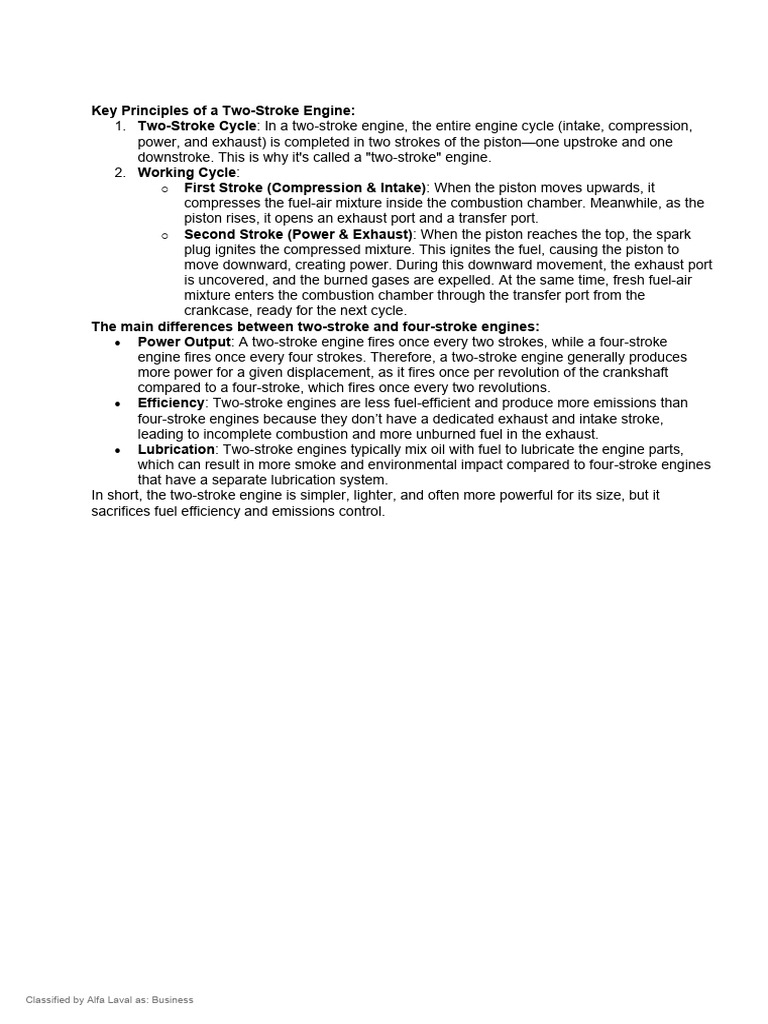 Two Stroke Engine Key Principles Pdf Internal Combustion Engine