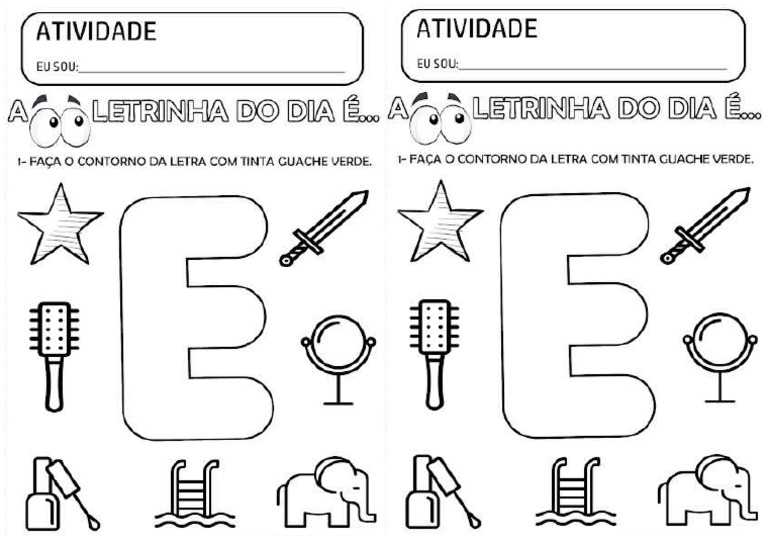 Atividade Letra e | PDF