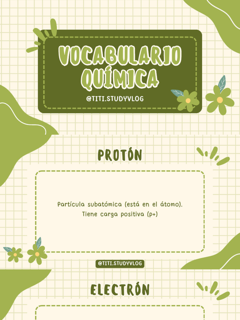 vocabulario Química | PDF | Importar | Química