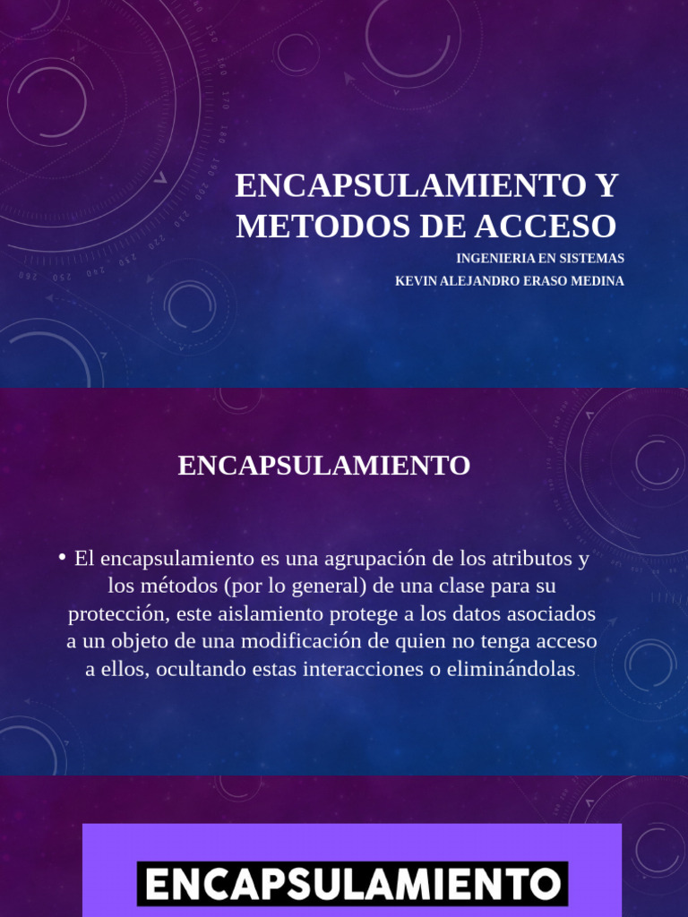 Encapsulamiento y Métodos de Acceso | PDF