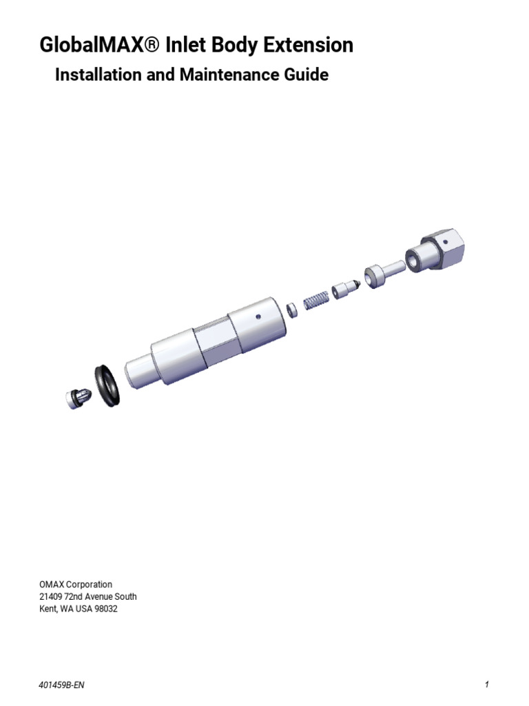 Installation and Maintenance, Inlet Body Extension, GlobalMAX | PDF ...