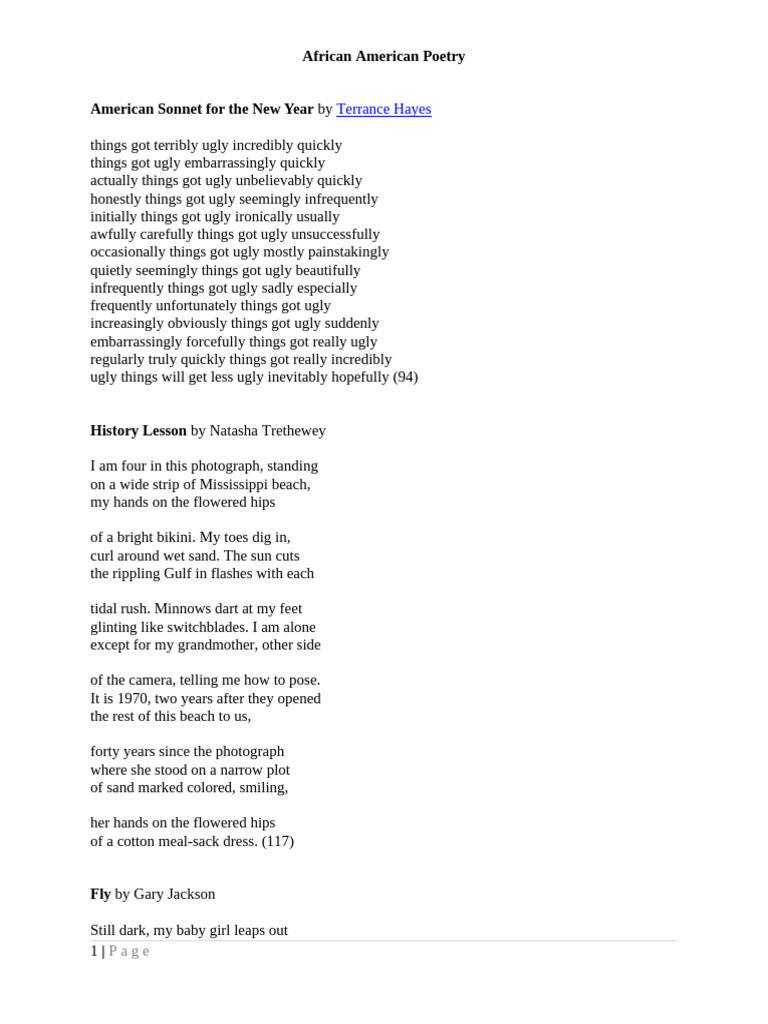 Black History Month Poems 2024 | PDF | Thomas Jefferson | Harriet Tubman