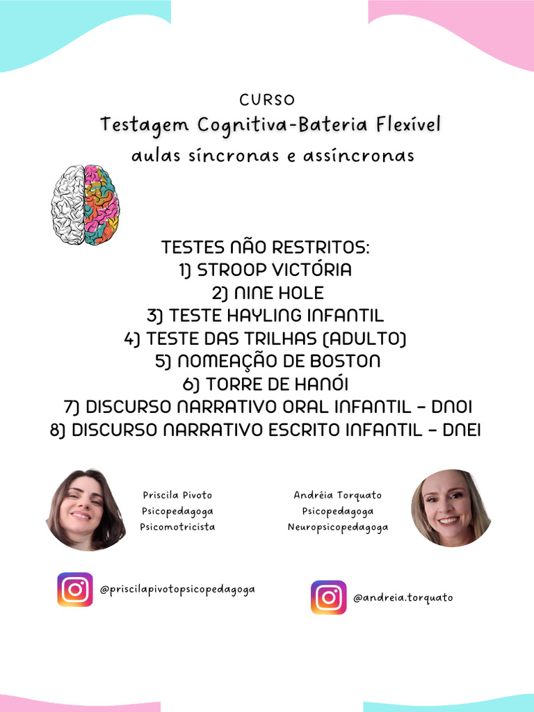 Stroop Victória - Apostila de Instruções | PDF | Atenção | Memória