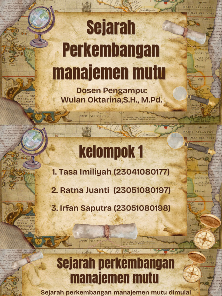 Kel 1 Sejarah Perkembangan Manajemen Mutu - 20250220 - 083850 - 0000 - Compressed | PDF