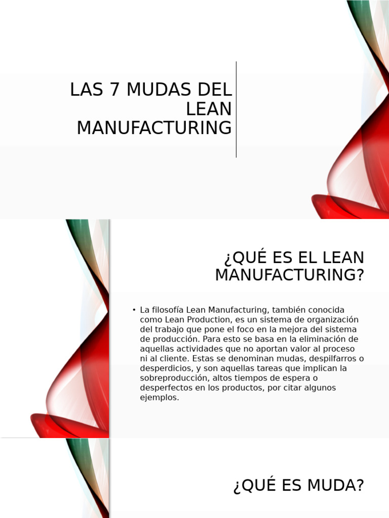 Las 7 Mudas Del Lean Manufacturing | PDF | Lean Manufacturing | Economias