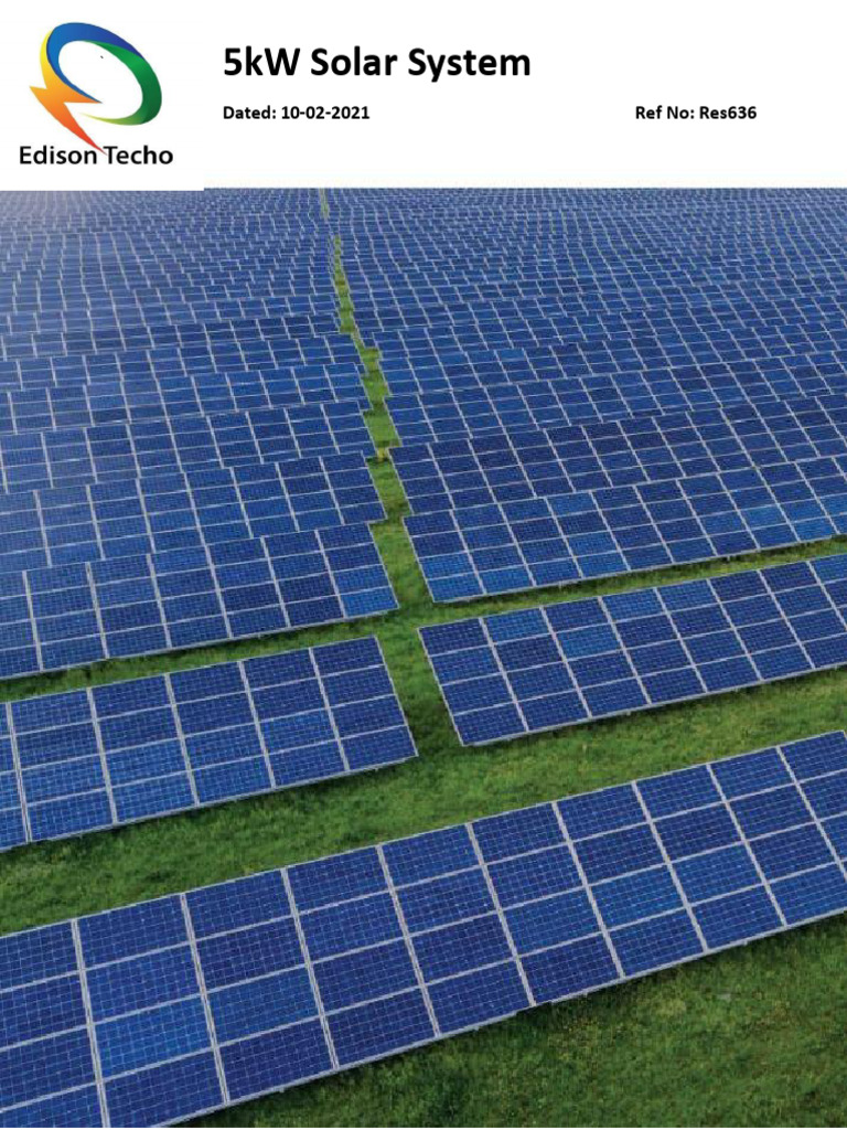 5KW Hybrid Solar System2 (With Net Metering) | PDF | Photovoltaics ...