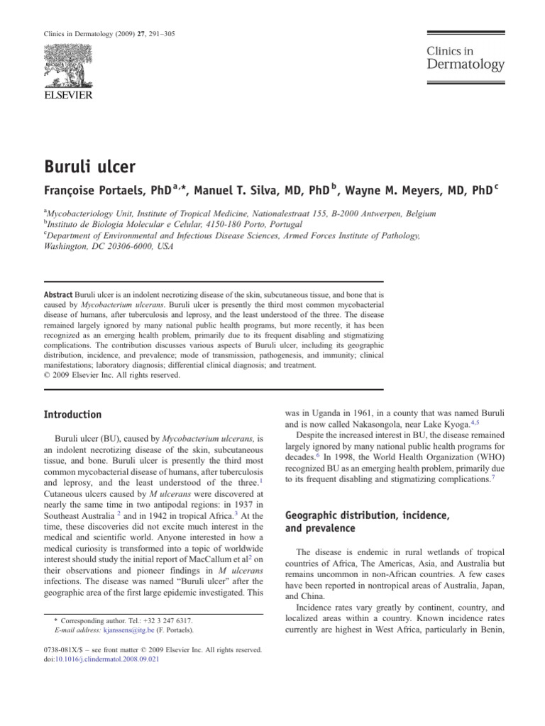 Buruli Ulcer: Causes, Impact, and Distribution | PDF | Macrophage ...
