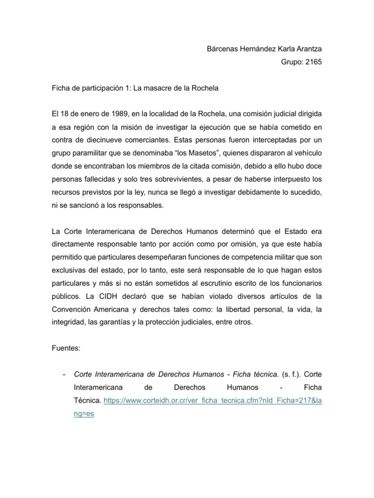 La Masacre de la Rochela: Justicia Fallida | PDF | Derechos humanos ...