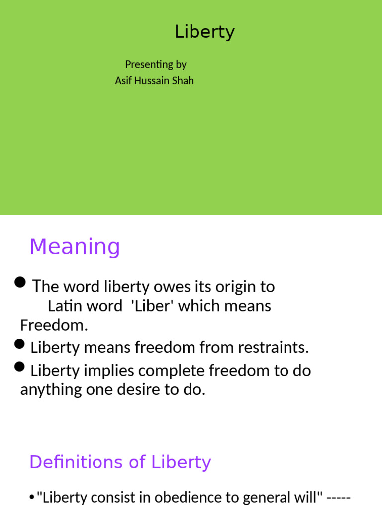 Liberty | PDF | Liberty | Rule Of Law