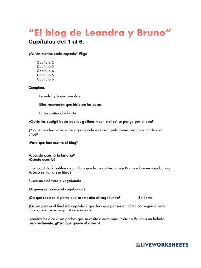 Worksheet 2016695 | PDF