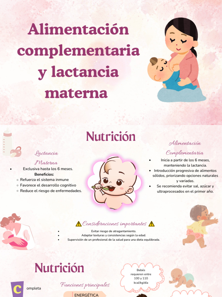 Alimentación complementaria y lactancia materna.pdf | PDF | Amamantamiento | Nutrición
