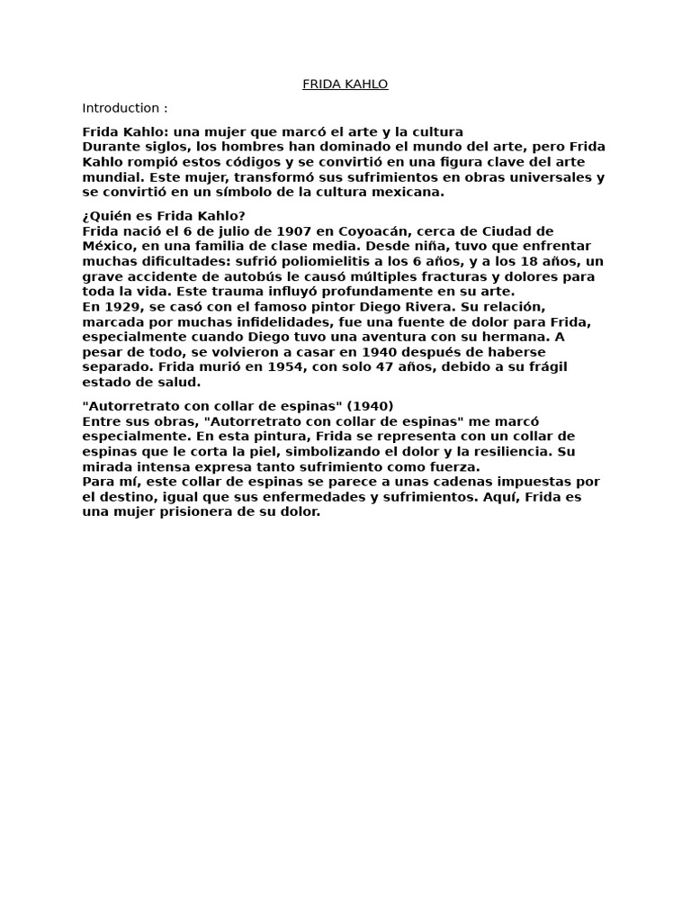Frida Kahlo 2 | PDF