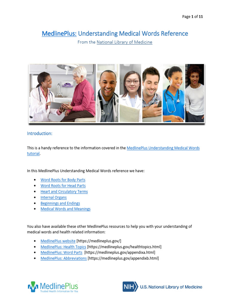 Medical Words Reference | PDF | Artery | Cardiology