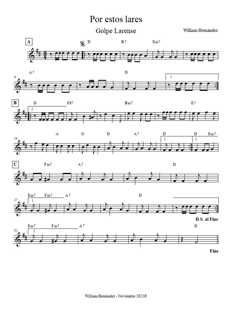 Por Estos Lares - William Hernández | PDF