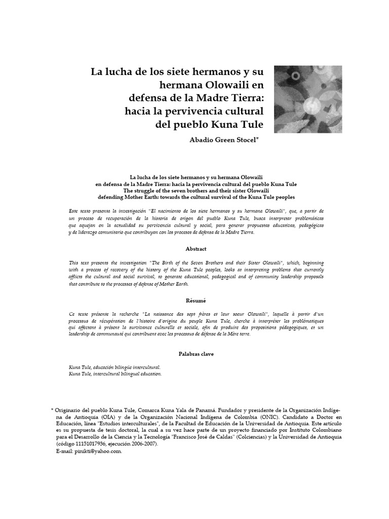 Defensa Kuna Tule y Madre Tierra | PDF | Panamá | Colombia