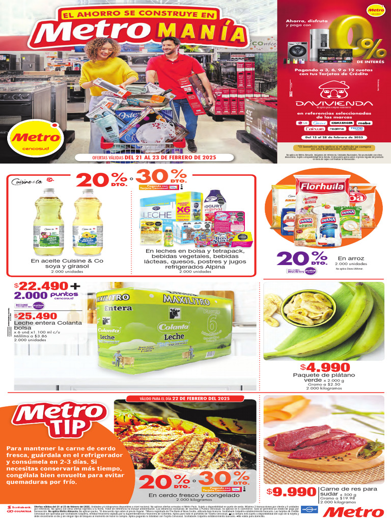 Octavilla Metro 21 Al 23 Feb 2025 | PDF | Comercio electrónico | Alimentos