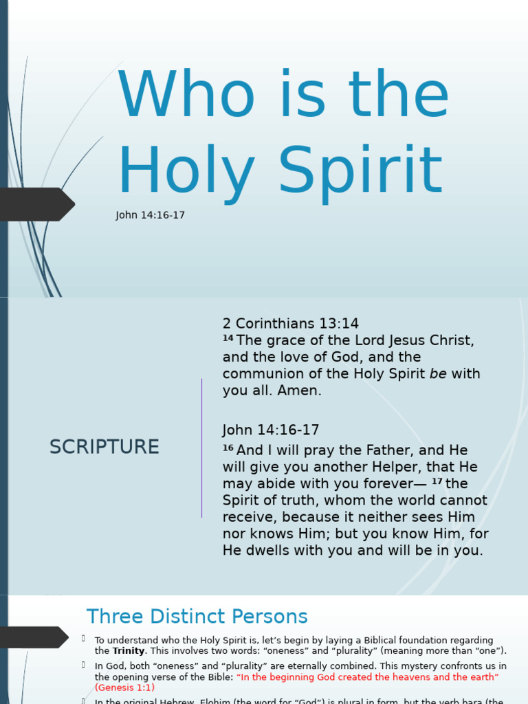 Understanding the Holy Spirit's Role | PDF | Jesus | Holy Spirit