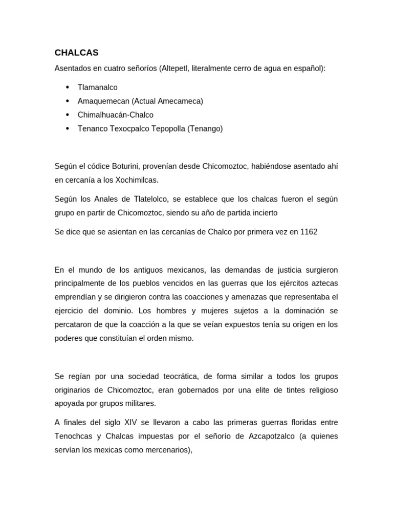 Derecho antiguó entre los CHALCAS | PDF