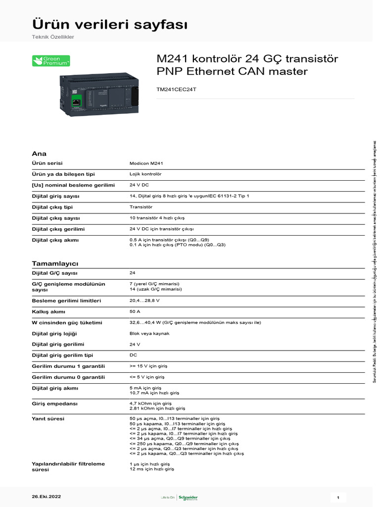 Modicon M241 - TM241CEC24T | PDF