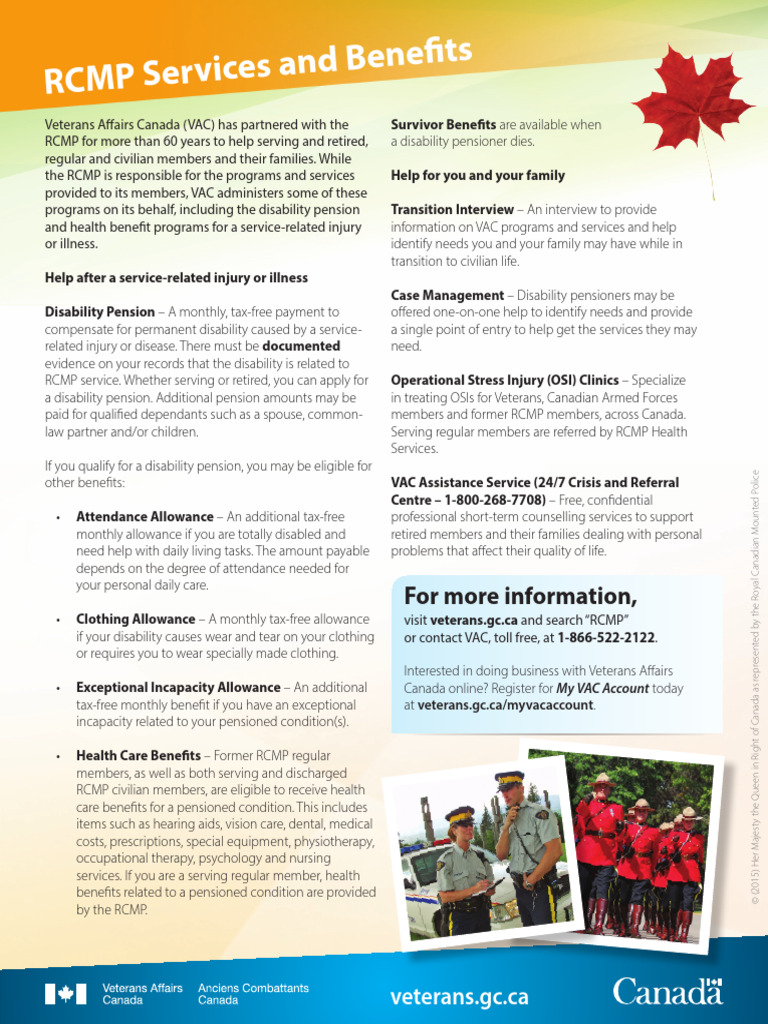 RCMP Fact Sheet Eng | PDF | Health Care | Social Programs