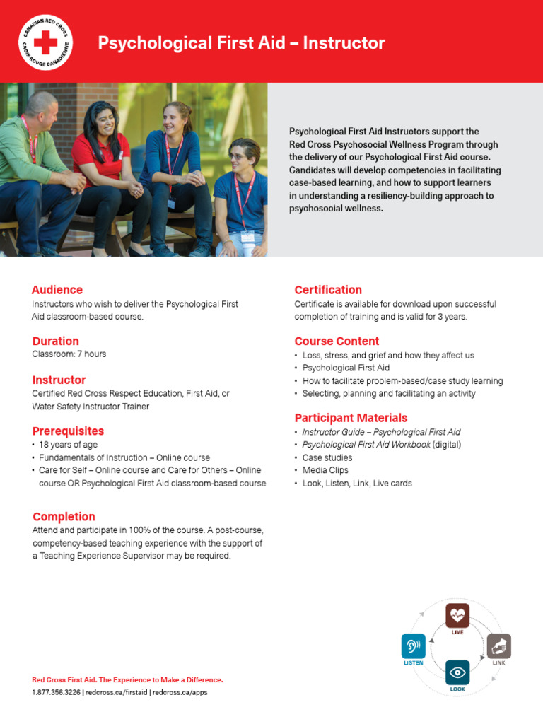 Psychological First Aid Instructor Course | PDF | Educational Technology | Pedagogy