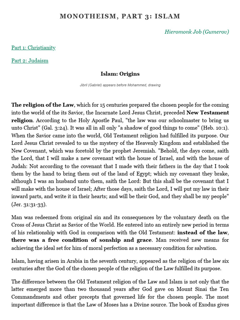 Monotheism Part 3 - Islam and Its Origins | PDF | New Testament | Allah