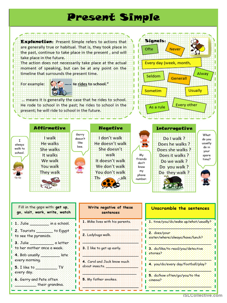 Present Simple | PDF | Linguistics | Grammar