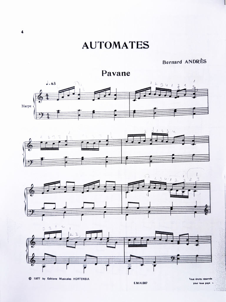 Pavane Bernard Andrés PDF | PDF