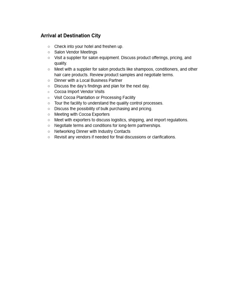 Arrival at Destination City | PDF