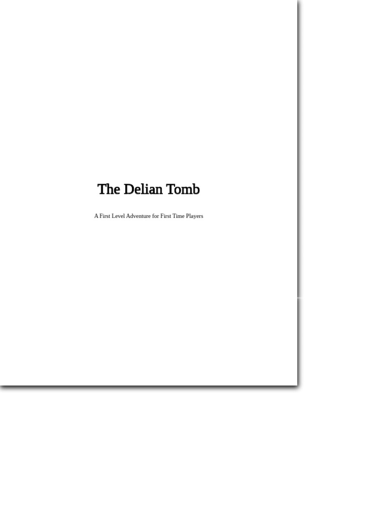 The Delian Tomb Adventure Guide | PDF